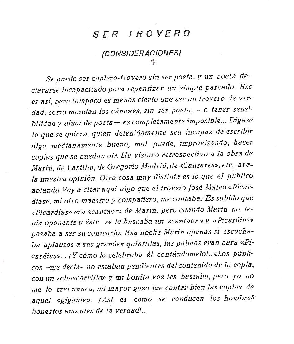 EL TROVO Y EL CANTE